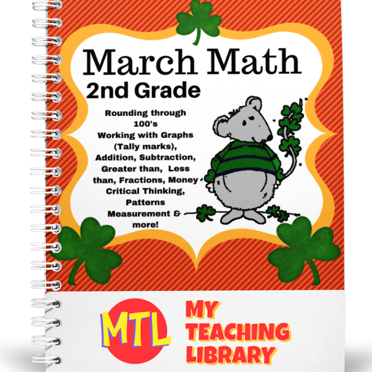 March Math Workbook | 2nd Grade - My Teaching Library ...