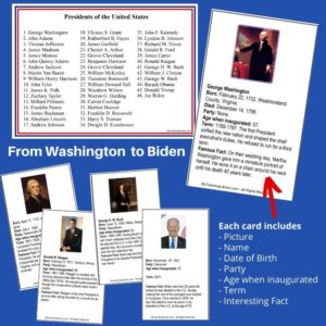 US Presidents Fact Cards - My Teaching Library | MyTeachingLibrary.com