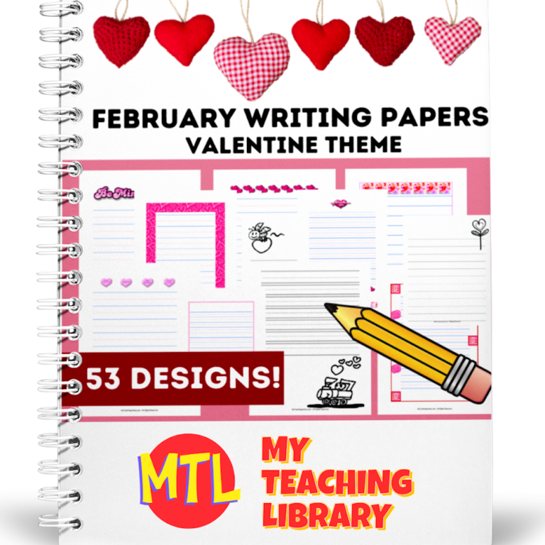 February Writing Paper | Valentine Theme - My Teaching Library ...