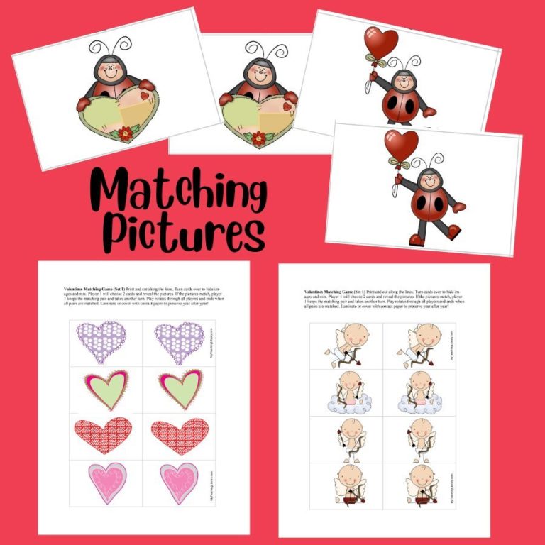 Valentine Matching Card Games | Early Learners - My Teaching Library ...