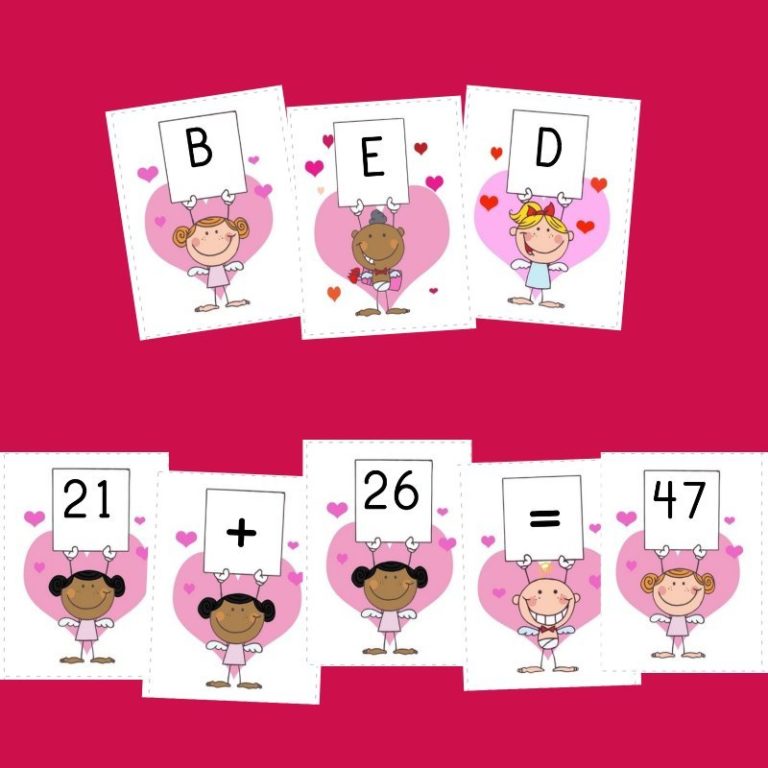 Number and Letter Flashcards | Valentine Themed - My Teaching Library ...