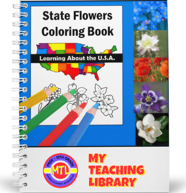 State Flowers | Coloring Book + Notebooking Pages - My Teaching Library ...