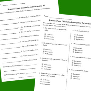 Sentence Types | Learning, Practicing, Testing - My Teaching Library ...