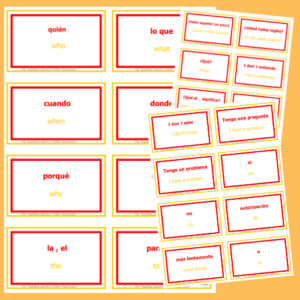 Spanish Flash Cards | Words and Phrases - My Teaching Library ...