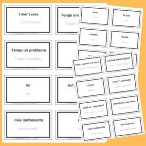 Spanish Flash Cards | Words and Phrases - My Teaching Library ...
