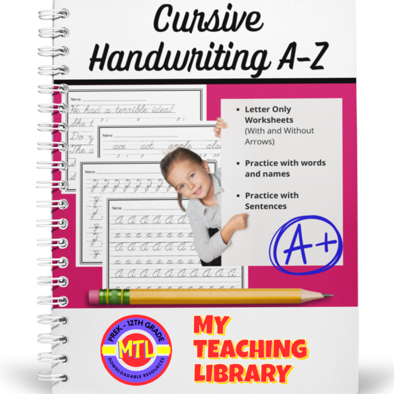 Cursive Handwriting A-Z | Complete - My Teaching Library ...