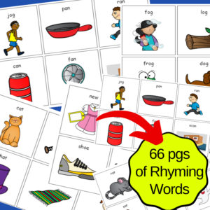 Rhyming Word Picture Flash Cards - 396 words - My Teaching Library ...