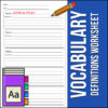 Generic Vocabulary Terms - Definitions Worksheet - My Teaching Library ...