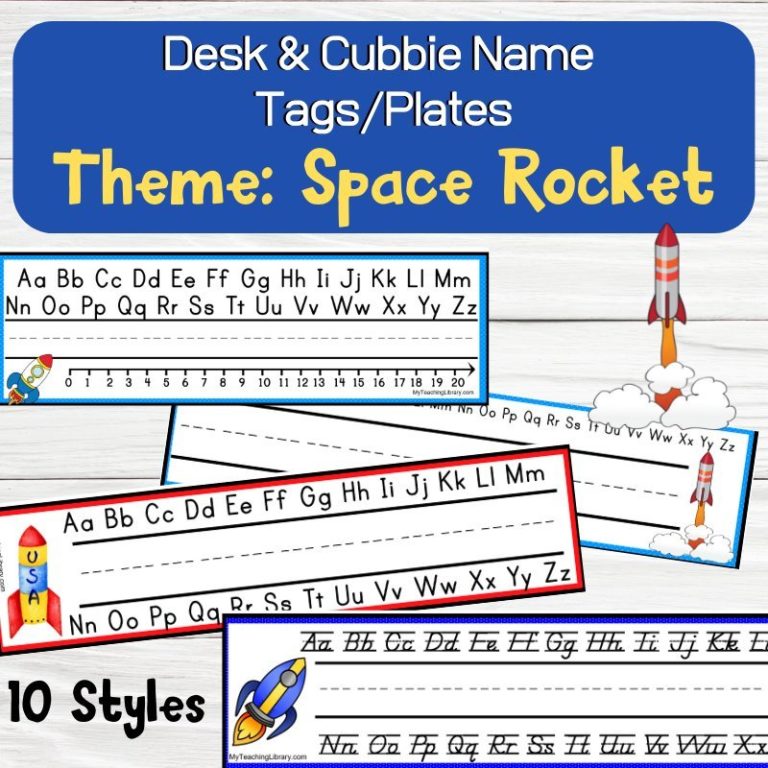 Space Rocket Desk Topper | Name Plate - My Teaching Library ...