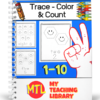 Trace, Color and Count Numbers | Shapes - My Teaching Library ...