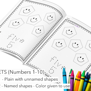 Trace, Color and Count Numbers | Shapes - My Teaching Library ...