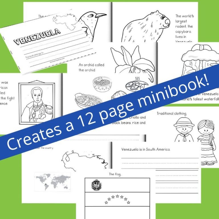 Venezuela Country Study Minibook for Early Learners - My Teaching ...