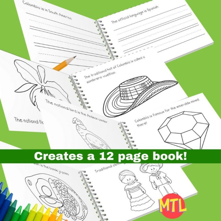 Colombia Country Study Minibook for Early Learners - My Teaching ...