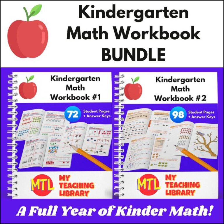 Kindergarten Math Workbook BUNDLE - My Teaching Library ...