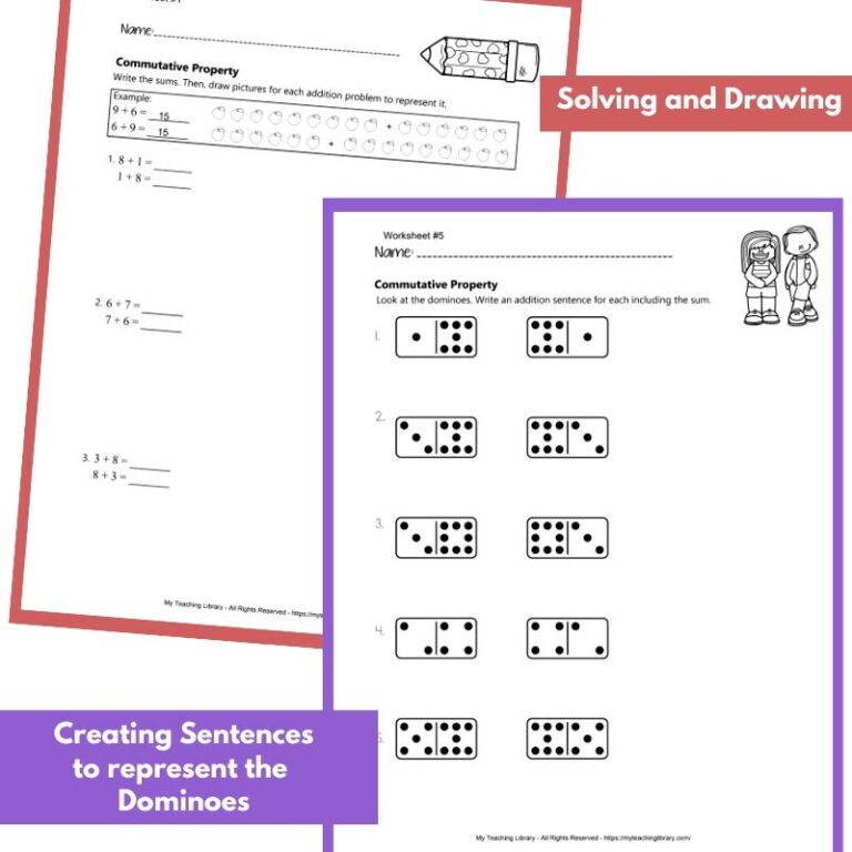 Commutative Property | First Grade Sums to 20 - My Teaching Library ...