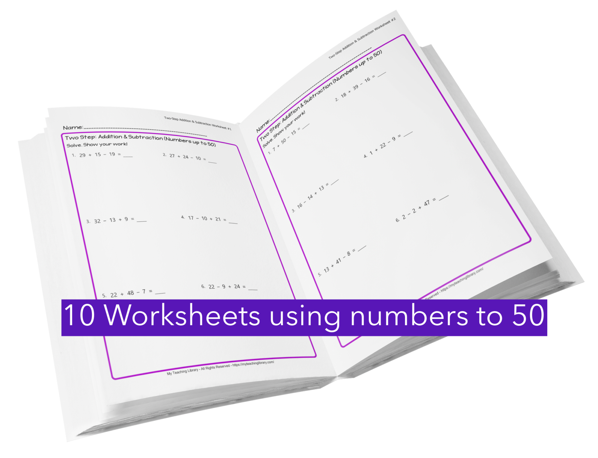 Two Step Addition And Subtraction My Teaching Library