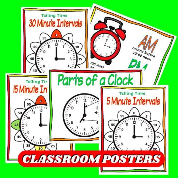 Telling Time MEGA Unit | 1st-3rd Grades - My Teaching Library ...