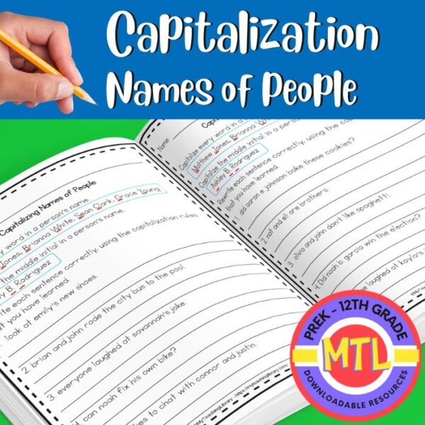 Capitalization Rules | Names of People - My Teaching Library ...