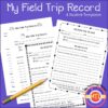 My Field Trip Record Logs - My Teaching Library | MyTeachingLibrary.com