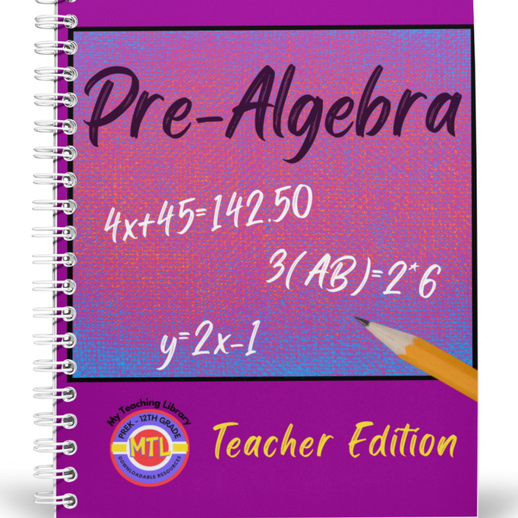 Pre-Algebra | Middle School – Teacher Edition - My Teaching Library ...