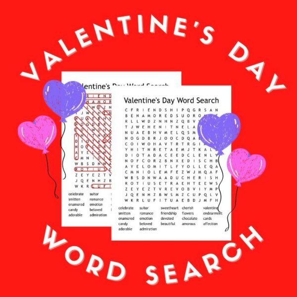 Valentine's Day Word Search - My Teaching Library | MyTeachingLibrary.com