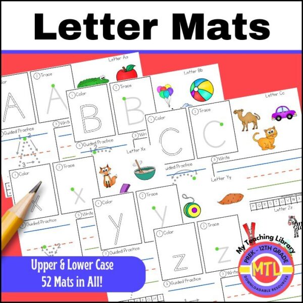 Letter Mats - My Teaching Library | MyTeachingLibrary.com