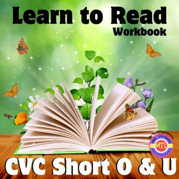 Learn to Read | CVC Short O and U – Phonics Workbook - My Teaching ...