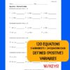 One-Step Defined and Undefined Variable Equations - My Teaching Library | MyTeachingLibrary.com