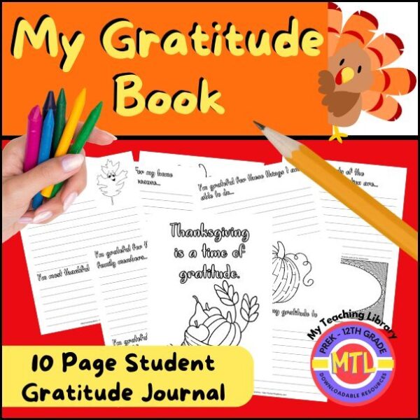 Student Gratitude Book | Thanksgiving - My Teaching Library ...