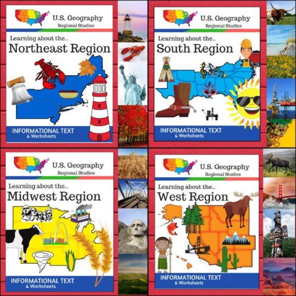 Regions of the U.S.A. | Geography Bundle - My Teaching Library ...