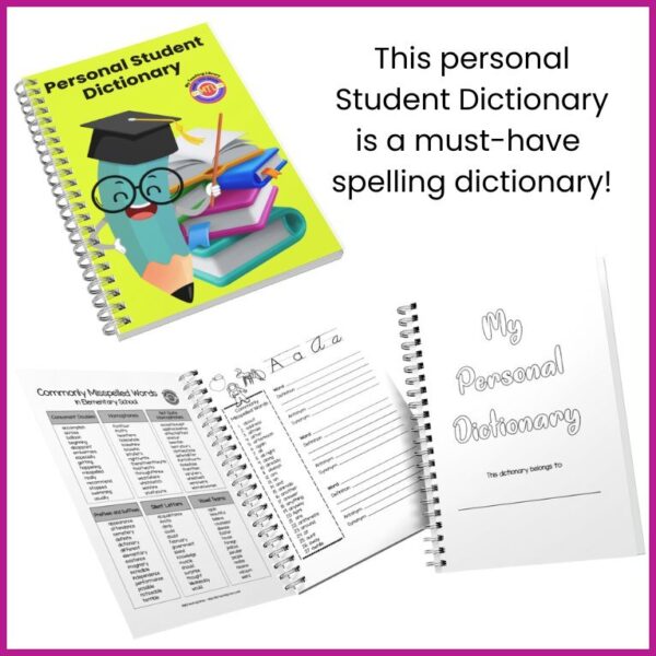 Personal Student Dictionary - My Teaching Library | MyTeachingLibrary.com