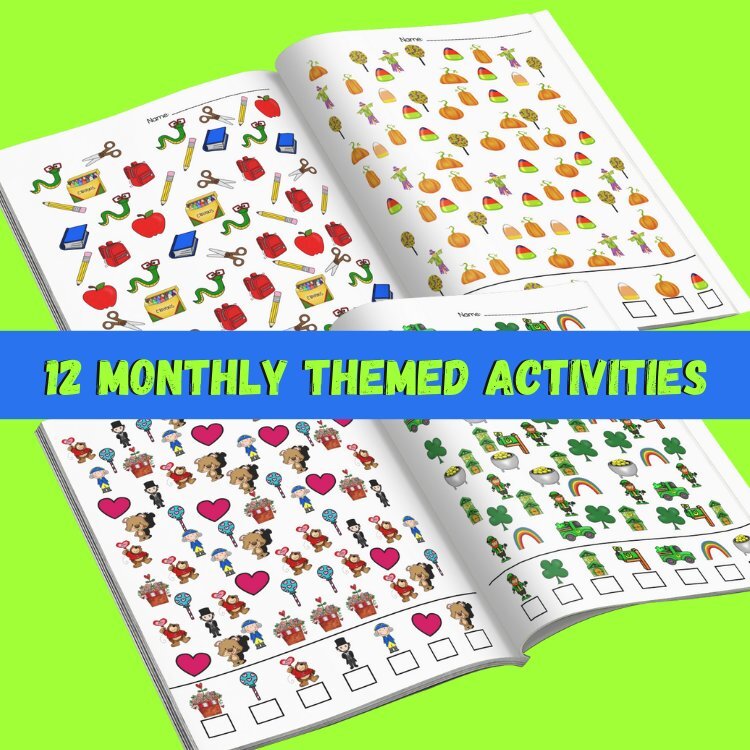 Seek and Find Picture Activities | 12 Monthly Themed Puzzles - My ...