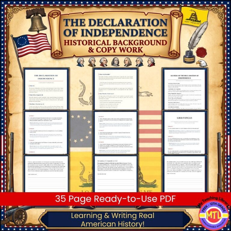 Declaration of Independence | Historical Background and Copy Work - My ...